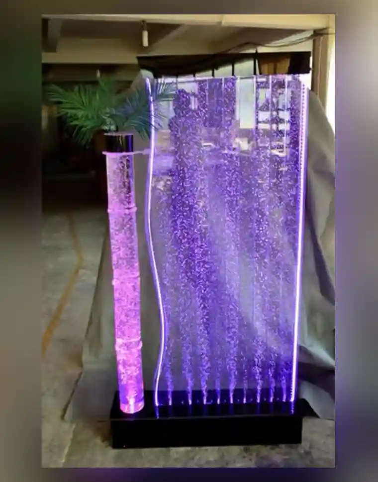 Curved Bubble Wall With Pillar Height- 8ft x Width- 4ft - Jaffri Creations